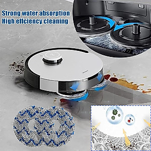 28 PCS Replacement Accessaries Kit Set for ECOVACS DEEBOT X1 Omni Turbo T10 T20 Omni T20/T20 Max/T20 ProRobot Vacuum Cleaner, 2 Main Brush, 8 Side Brushes, 4 Filter, 8 Mop Pads, 4 Dust Bag