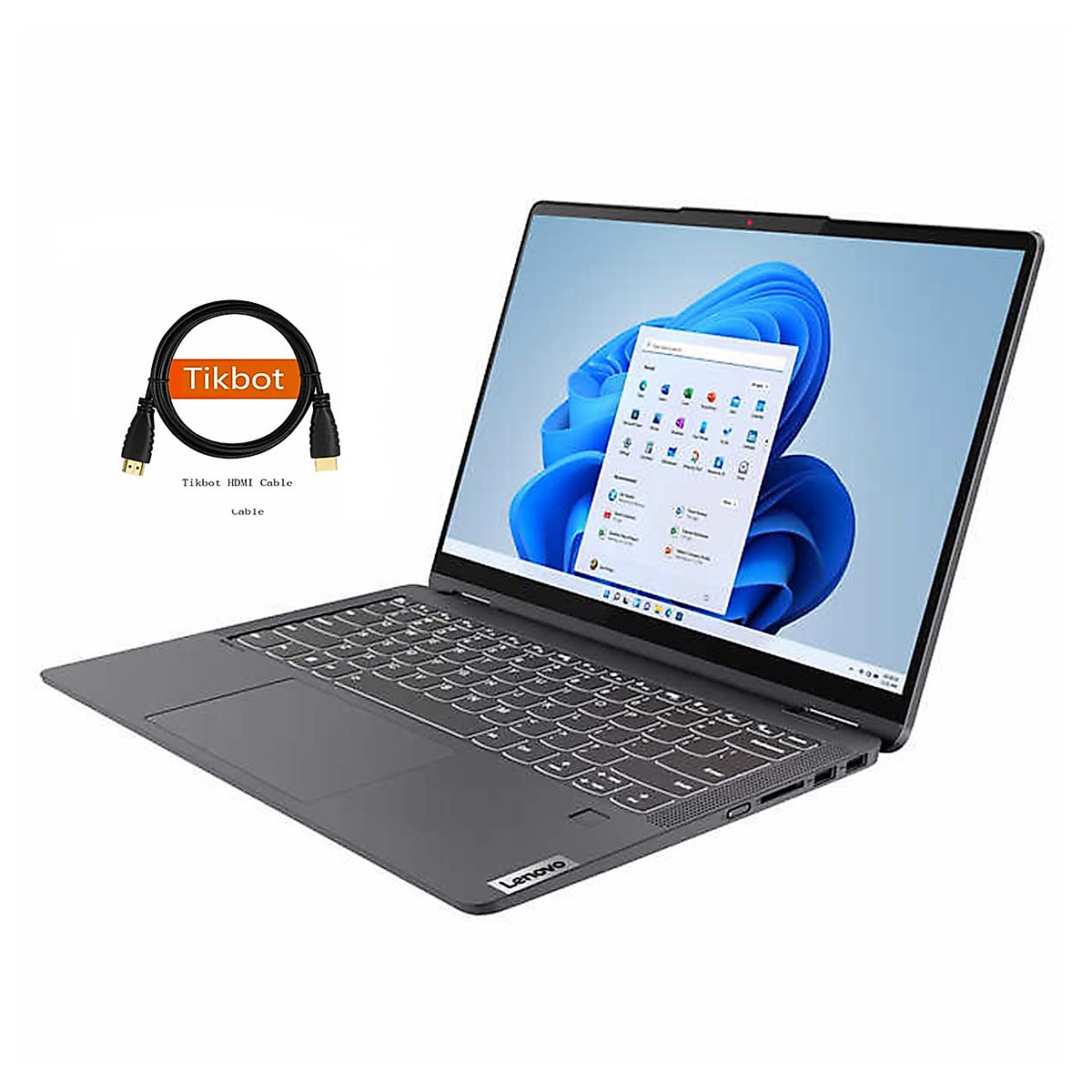 Lenovo Flex 5 14" 2-in-1 Touchscreen Laptop - 12th Gen Intel Core i5-1235U - 16:10 (1920 x 1200) Display - Thunderbolt 4 - Fingerprint Reader – Webcam - w/HDMI Cable (8GB RAM | 1TB PCIe SSD)
