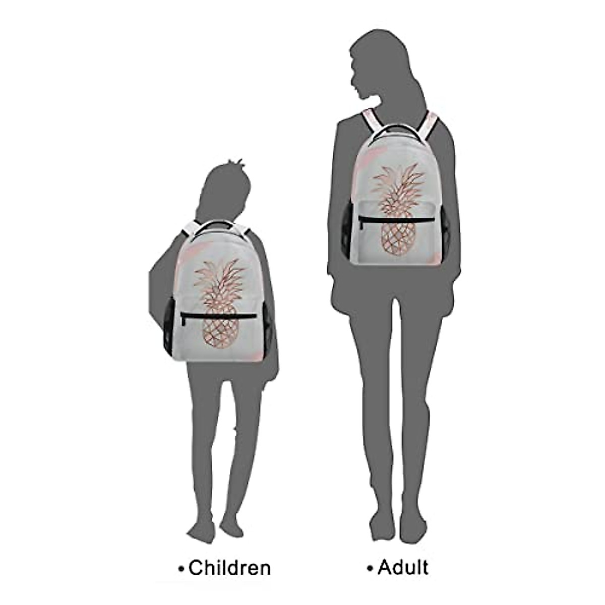 ALAZA Pineapple Marble Large Backpack Laptop School Bag with Multiple Pockets