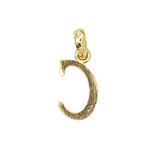 Dainty 10k Real Solid Gold Initial Charm Pendant Available in Other Letters, Alphabet Letter Jewelry Small in Size (C)