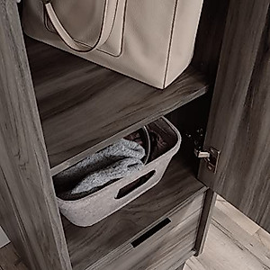 Sauder Clifford Place Storage Cabinet, L: 15.51" x W: 18.50" x H: 58.27", Jet Acacia Finish