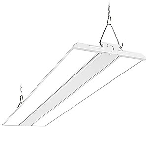 Hykolity 4FT LED Linear High Bay Shop Light, 250W LED Shop Light, 31250lm 125LM/W, 100-277V, 0-10V Dim, 5000K Daylight Linear Hanging Light for Warehouse Workshops