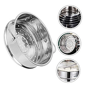RUNROTOO stainless steel steamer food steamers sticky rice steamer stainless steel cooking utensils food steamer metal steaming basket steamer saucepans Buns Steamer Steaming Tool tray