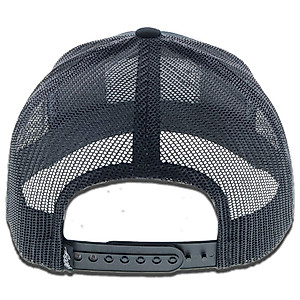 HOOEY Liberty Rope Adjustable Trucker Hat with Logo (Black)