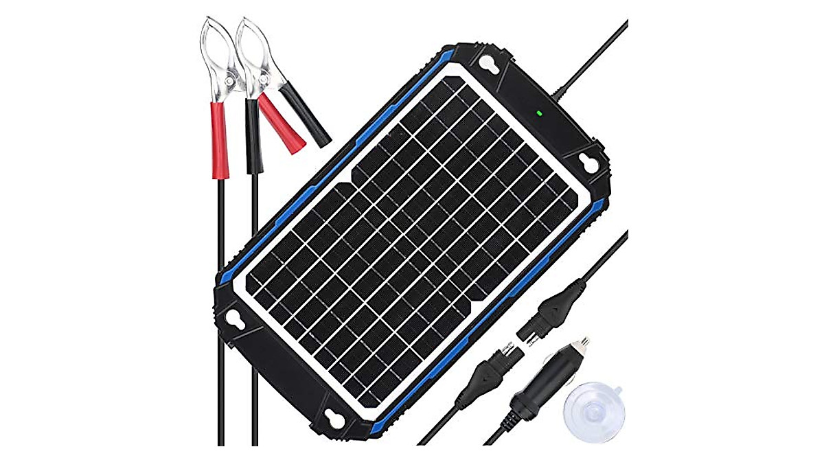Waterproof 12V Solar Battery Charger - Efficient Power Solution
