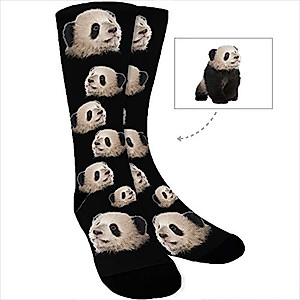 Kervaky Custom Socks with Face Dog Socks, Your Photo on Personalized Socks with Picture for Men Women