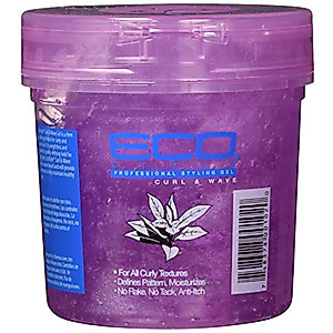Eco Style Ecoco Hair Gel - Curl And Wave - Anti-Itch, Alcohol-Free Formula - Perfect Hold For Angled Or Tapered Sides - Ideal For Wavy Hair - No Flakes - Not Animal Tested - Moisturizes - 16 Oz