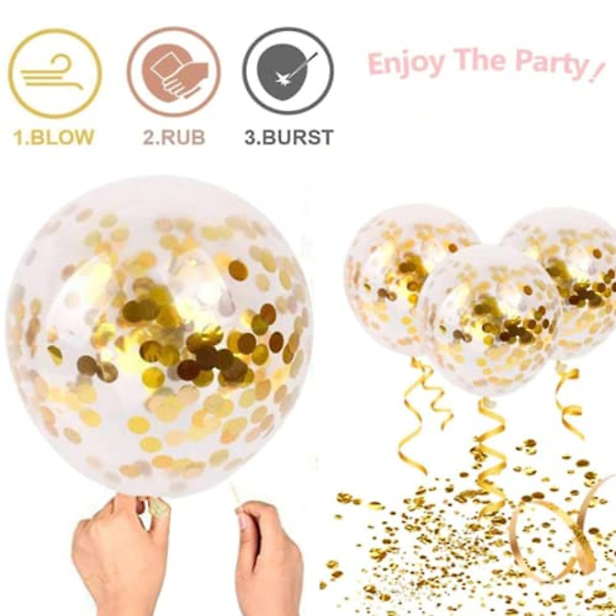 Olive Green Balloon Garland Arch Kit, White Gold Confetti Balloons Green Balloon and Gold Metallic Chrome Latex Balloons Set for Wedding Birthday Party Baby Shower Party Background Decoration