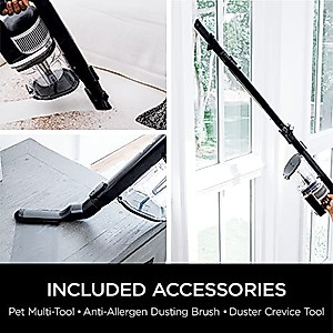 Shark IZ682H Vertex Pro Cordless Stick Vacuum with IQ Display, DuoClean PowerFins & MultiFLEX, Extra Battery, Crevice Tool, Pet Multi-Tool & Anti-Allergen Dusting Brush, 120min Runtime, Black