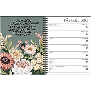 Scriptures and Florals 16-Month 2022-2023 Weekly/Monthly Planner Calendar