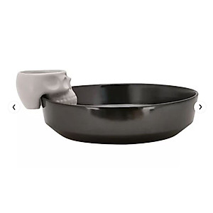 Halloween Stoneware Serving Trays- Plates and Bowls - Occult Gothic Tableware (Chips and Dip)