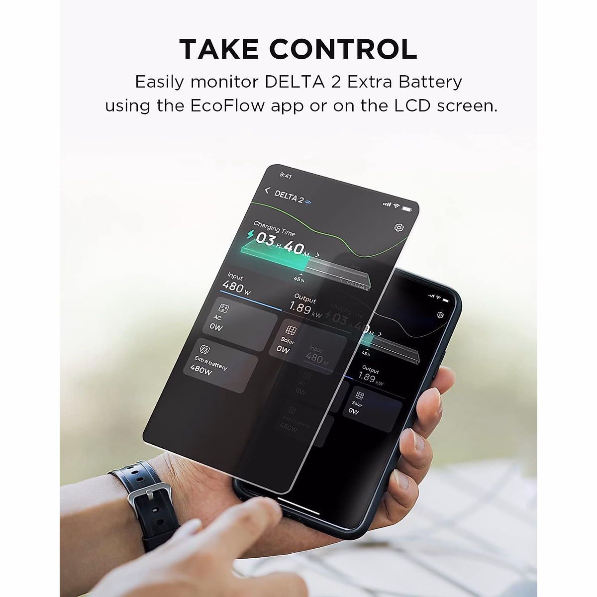 EF ECOFLOW Delta 2 Smart Extra Battery, 1024Wh LiFePO4 Expansion Battery for Power Station DELTA2