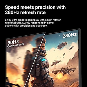 Pixio PX259 Prime 25 inch 280Hz (144Hz Supported) Refresh Rate FHD 1080p Resolution Fast Nano IPS Panel 1ms GTG Response Time Gaming Monitor with AMD FreeSync Premium