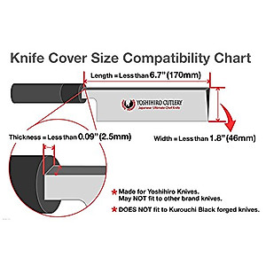 Yoshihiro Natural Magnolia Wood Saya Cover Blade Protector for Nakiri (165mm) 6.5in