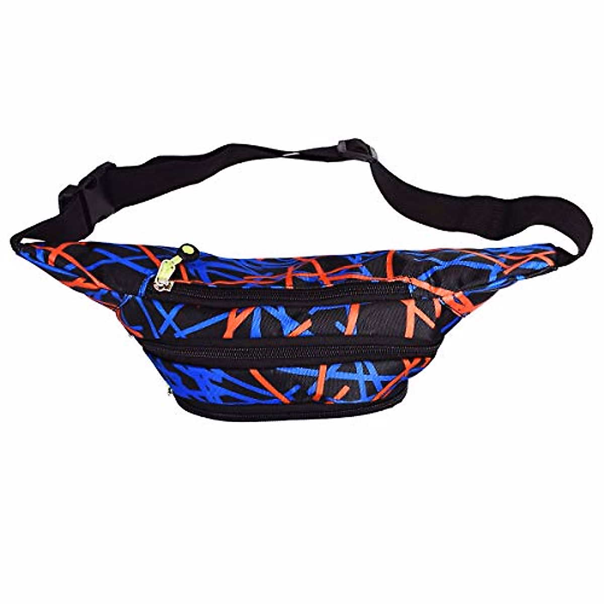 Fanny Pack Fashion Waist Chest Bag Adjustable Belt Chest Shoulder Pack Casual Bag Bum Bags Hip Pouch for Women Men Running Hiking Fitness Cycling Beach Travel Concert Festival (Black)