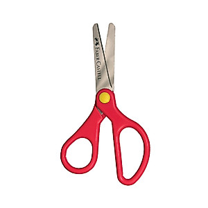 Creativity for Kids Faber-Castell Child Safe Scissors - Safety Scissors for Kids, Red