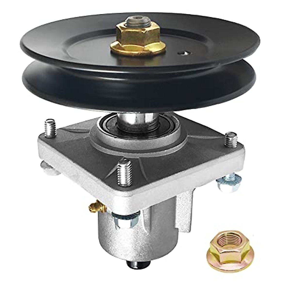 G.Times Outdoor Power Spindle Assembly Replace 918-0660B 618-04137 618-0625B 618-0990B 918-04137 918-0625B with Mounting Screws and Blade Mounting nut, Mounting Holes are Threaded
