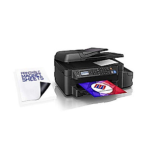 Printable Magnet Sheets, 8.5 X 11 Inches, White Design & Print, Magnetic Sheets for Inkjet Printers 25 Sheets - 15 Mil Thick!