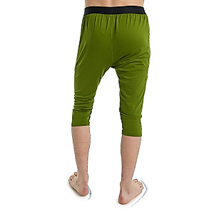 Burton Men's Standard Midweight X Base Layer Three-Quarter Boot Pants, Calla Green, Large