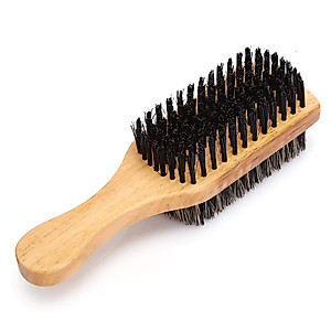 Wooden Beard Brush Moustache Brush,Double-Sided Beard Brush,Professional Beard Brush Shaving BrushesShaving Accessories