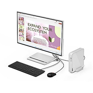 Lenovo 2024 IdeaCentre Mini Business Desktop 12-Core Intel Core i5-13500H Iris Xe Graphics 16GB DDR4 512GB NVMe SSD Thunderbolt 4 USB-C WI-FI AX BT HDMI2.1 DP RJ-45 Windows 11 Pro w/RE USB