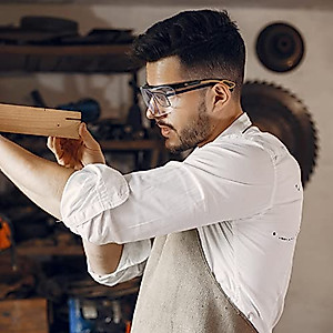 MALYHO Anti Fog Safety Glasses Safety Goggles Over Glasses Protective Glasses Clear Lenses,Adjustable Frame And Temples