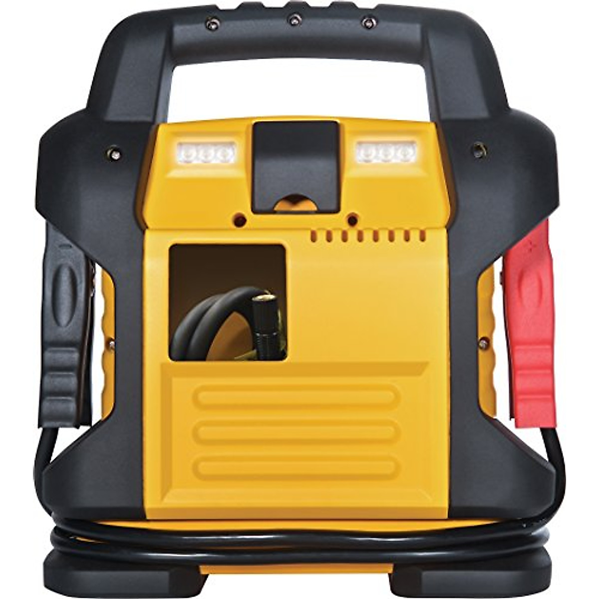 DEWALT DXAEJ14 Digital Portable Power Station Jump Starter: 1400 Peak/700 Instant Amps, 120 PSI Digital Air Compressor, 3.1A USB Ports, Battery Clamps , Yellow