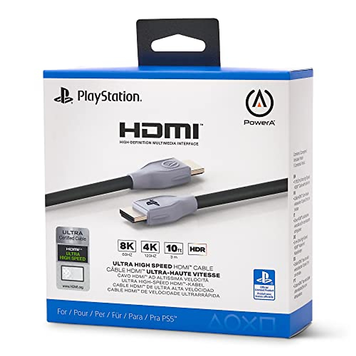 PowerA Ultra High Speed HDMI Cable for Playstation 5, Cable, HDMI 2.1, PS5, Officially Licensed
