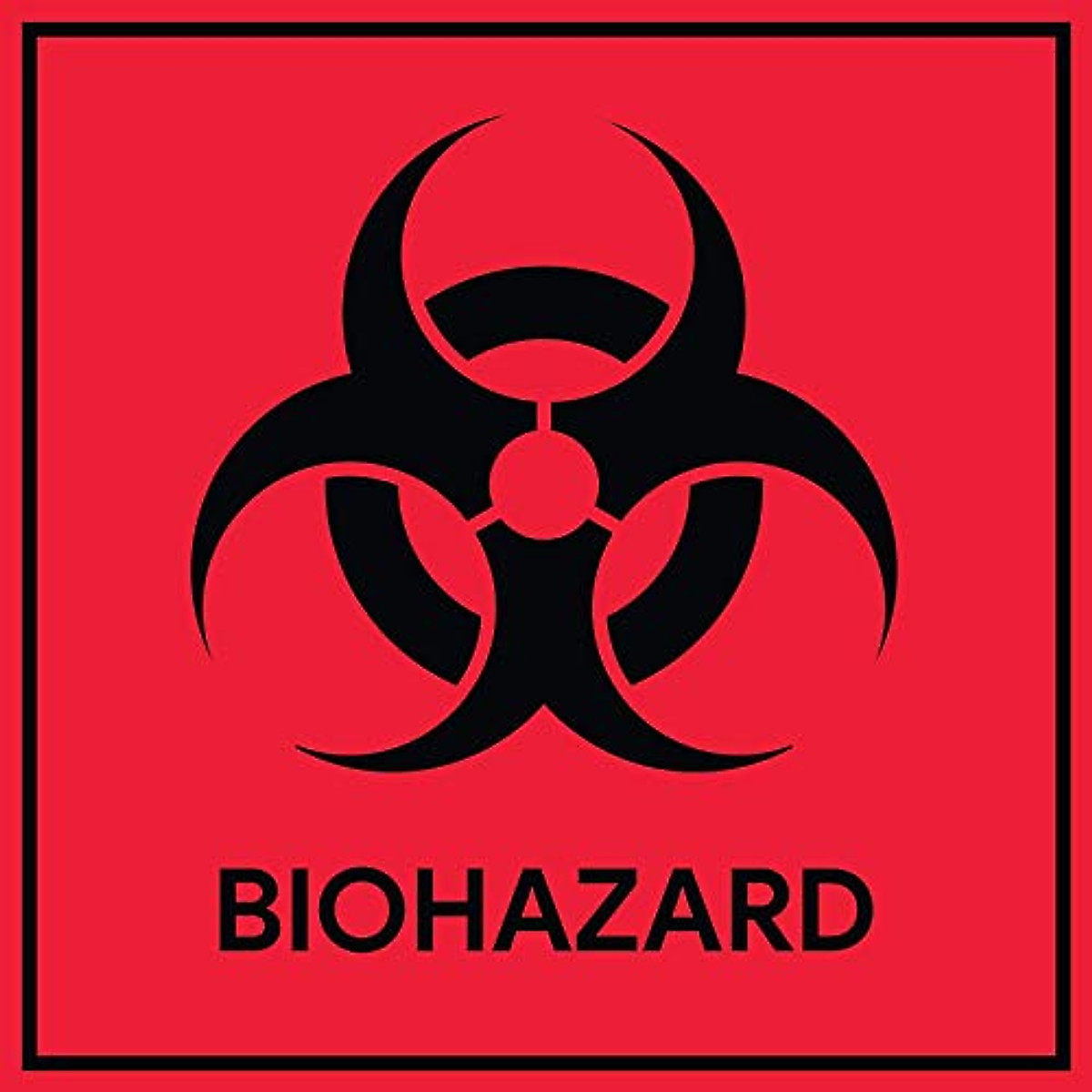 Biohazard Stickers Signs (Pack of 10) | Decals for Labs, Hospitals, and Industrial Use by Sutter Signs