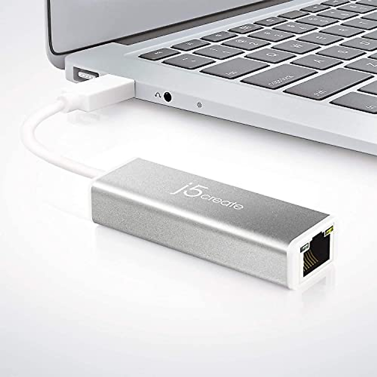 j5create USB 3.0 to RJ45 Gigabit Ethernet Adapter, 10/100/1000 Ethernet LAN Network Adapter for Mac, Windows 11/10/8.1/7, Chrome OS, Desktop, Laptop (JUE130)