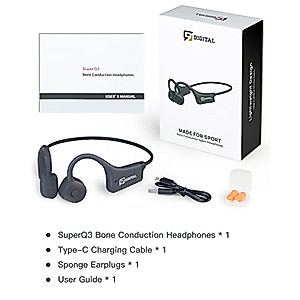 9 DIGITAL Bone Conduction Headphones Bluetooth, Built-in Qualcomm 3024 Chip, Wireless Open Ear Headphones with Mic, IP67 Sport Waterproof Earbuds,Sweatproof Headset for Workouts,Running, Cycling, Gym