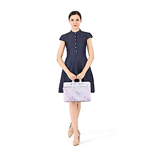 MOSISO Laptop Shoulder Bag Compatible with MacBook Air/Pro, 13-13.3 inch Notebook, Compatible with MacBook Pro 14 inch M3 M2 M1 2023-2021, Canvas Cross Grain Marble Carrying Briefcase Sleeve