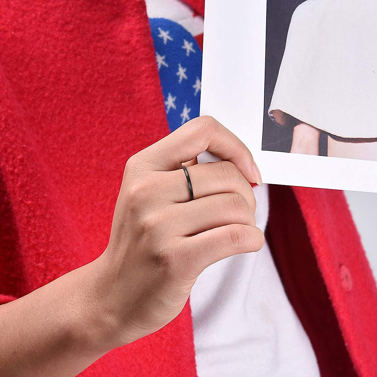 THREE KEYS JEWELRY Womens Charming Jewelry Brushed Tungsten 2mm Wedding Carbide Black Ring Band for Women Engagement Size 11