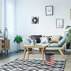 TOPBATHY Bedroom Garbage Bin Leather Trash Can Garbage Container: European Style Vintage Waste Paper Basket Garbage Bin for Kitchen Bathroom Home Office Toillet Paper Bin