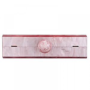 Acrylic Clutch Purse for Women Evening Dress, Wedding Party Square Bag Evening Clutch (Pink-01)