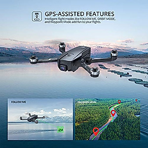 Holy Stone HS720E GPS Drone with 4K EIS UHD 130 FOV Camera for Adults Beginner, FPV Quadcopter with Brushless Motor, 2 Batteries 46 Min Flight Time, 5GHz Transmission, Smart Return Home, Follow Me