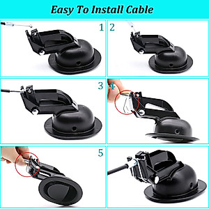 ttmagic Universal Heavy-Duty Metal Sofa Chair Recliner Release Pull Handle Replacement Parts with Cable, Fits Ashley, Lazy Boy and Most Recliner Sofa Brand, Recliner Handle Size 3" x 3.5"