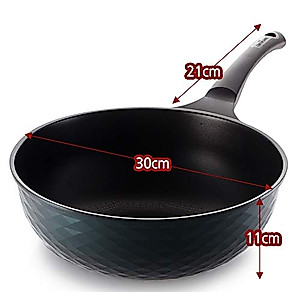 Queensense Premium Titanium 5-Coated Non-Stick Frying Pan Wok 30cm