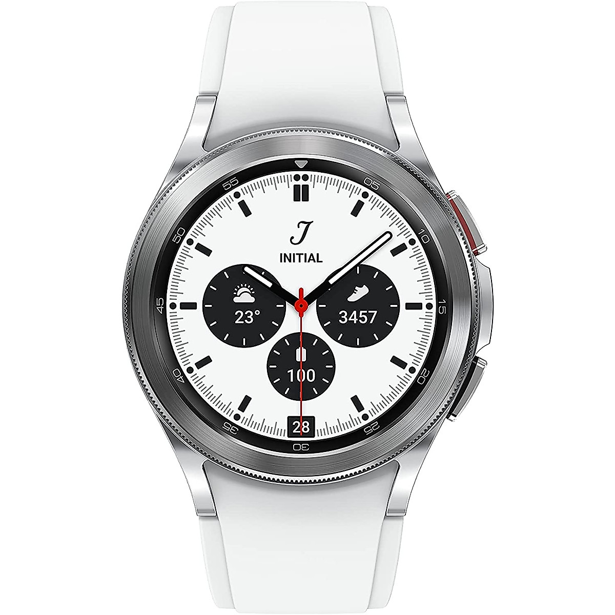 SAMSUNG Galaxy Watch 4 Classic 42mm Smartwatch with ECG Monitor Tracker for Health, Fitness, Running, Sleep Cycles, GPS Fall Detection, Bluetooth, US Version, Silver