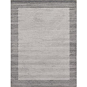 Rugs.com Angelica Collection Rug – 9' x 12' Light Gray Medium Rug Perfect for Living Rooms, Large Dining Rooms, Open Floorplans