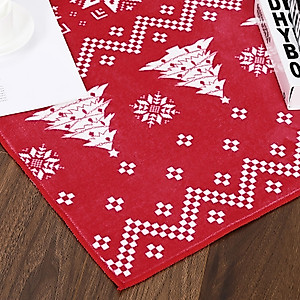 ROYHOME Washable Christmas Area Rug Snowflake and Xmas Tree Boho Area Rugs Carpet Holiday Decorative Carpet Rug Velvet Coffee Table Accent Rug Farmhouse Dining Table Rug Bedroom Decor, 4' x 6'