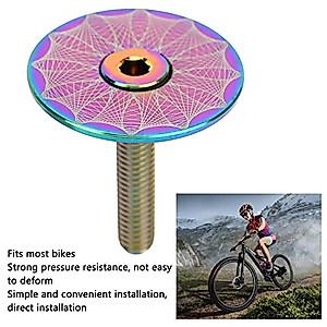 Shanrya Headset Top Cover, Colorful Waterproof Headset Top Cover Replacement for Road Bike