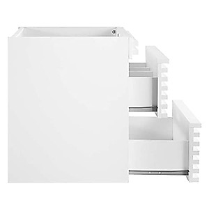 Modway Render 23.5" MDF Wood Wall-Mount Bathroom Vanity Cabinet in White