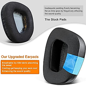 SOULWIT Cooling-Gel Earpads Replacement for Turtle Beach Stealth 600 Gen 2/600 Gen2 USB/600 Gen 2 MAX Wireless Gaming Headset, Ear Pads Cushions with Noise Isolation Foam