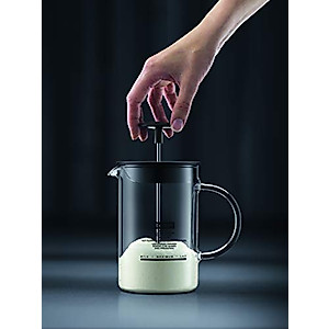 Bodum Latteo Manual Milk Frother, 8 Ounce, Black