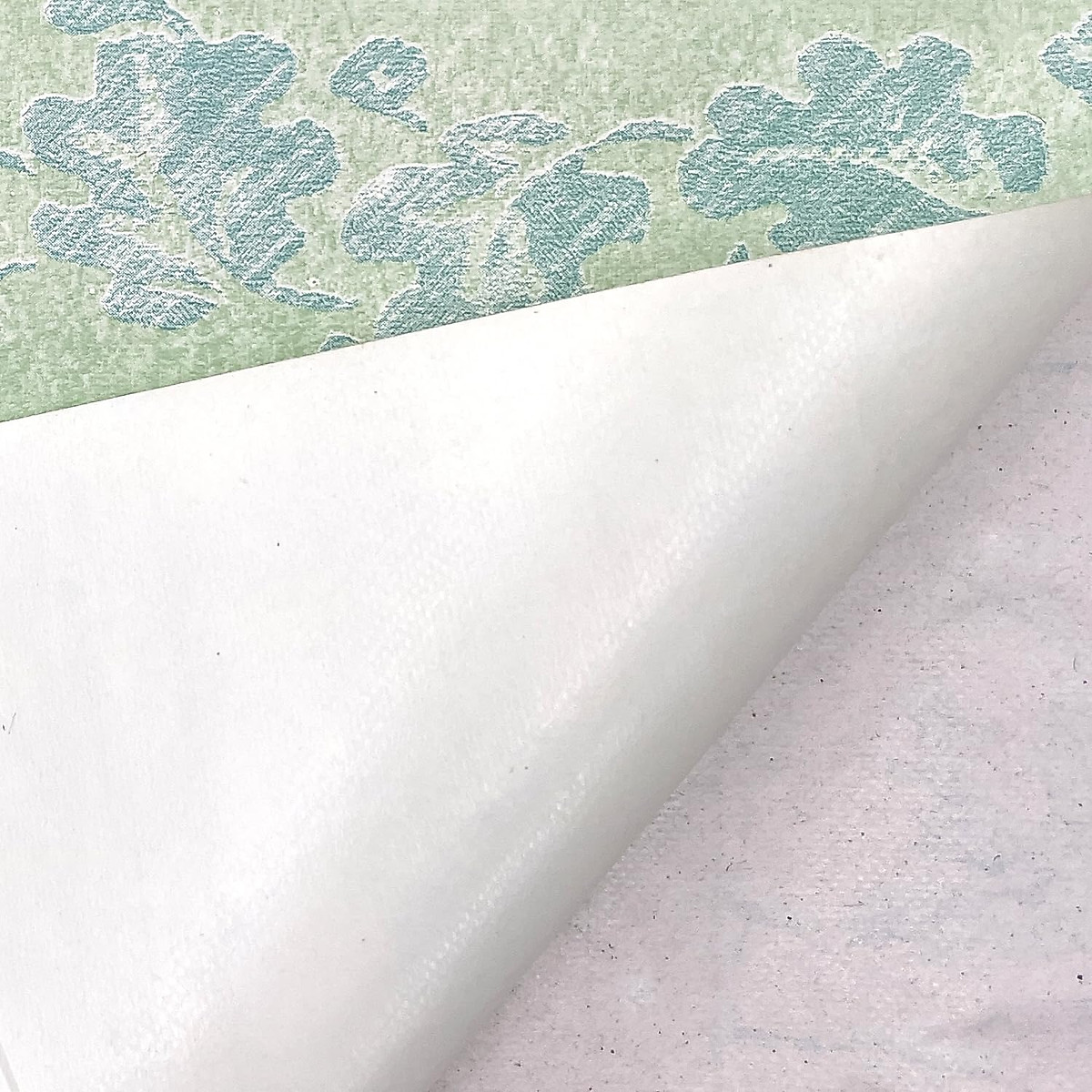 Yifely Self-Adhesive Furniture Paper Removable Shelf Liner for Covering Drawers Cabinet Doors, Green Wood Grain, 17.7 Inch by 9.8 Feet