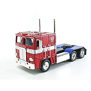 Jada Toys Transformers G1 Optimus Prime Truck with Robot on Chassis Die-cast Car