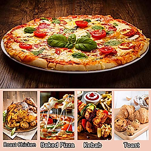 Onlyfire Pizza Stone for Oven BBQ and Grill, Thermal Shock Resistant, 14" x 16" Rectangular Large Bread Baking Stone, Heavy Duty Ceramic Baking Stone for Best Crispy Crust Pizza, Cookie and Cheese