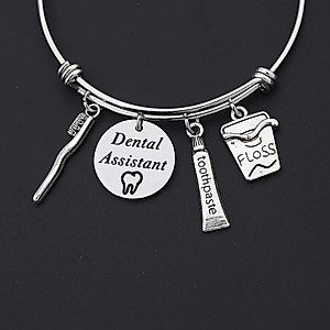 CHOROY Dentist Bracelet Dental Assistant Bracelet Dentist Graduation Gift Dental Hygienist Jewelry Future Dentist Gift (Dentist Assistant Bracelet)