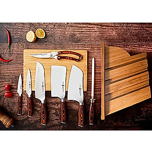 TUO Meat Cleaver 6 inch, Chinese Chopping Knife Cleaver Knives Heavy Duty Bone Chopper Butcher Knife, German Steel & Comfortable Pakkawood Handle, Fiery Series with Gift Box